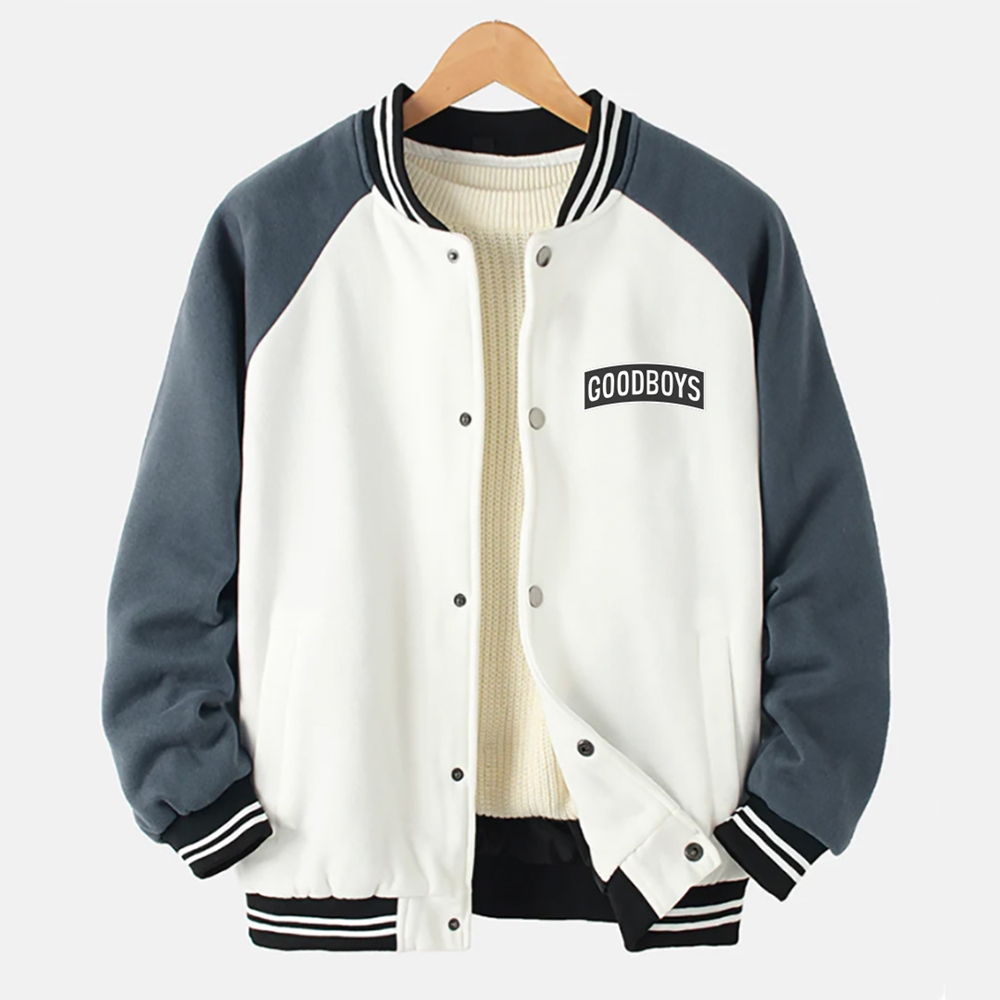 Jual Jaket Baseball Varsity bomber Kancing GOODBOYS CUSTOM SABLON Pria ...