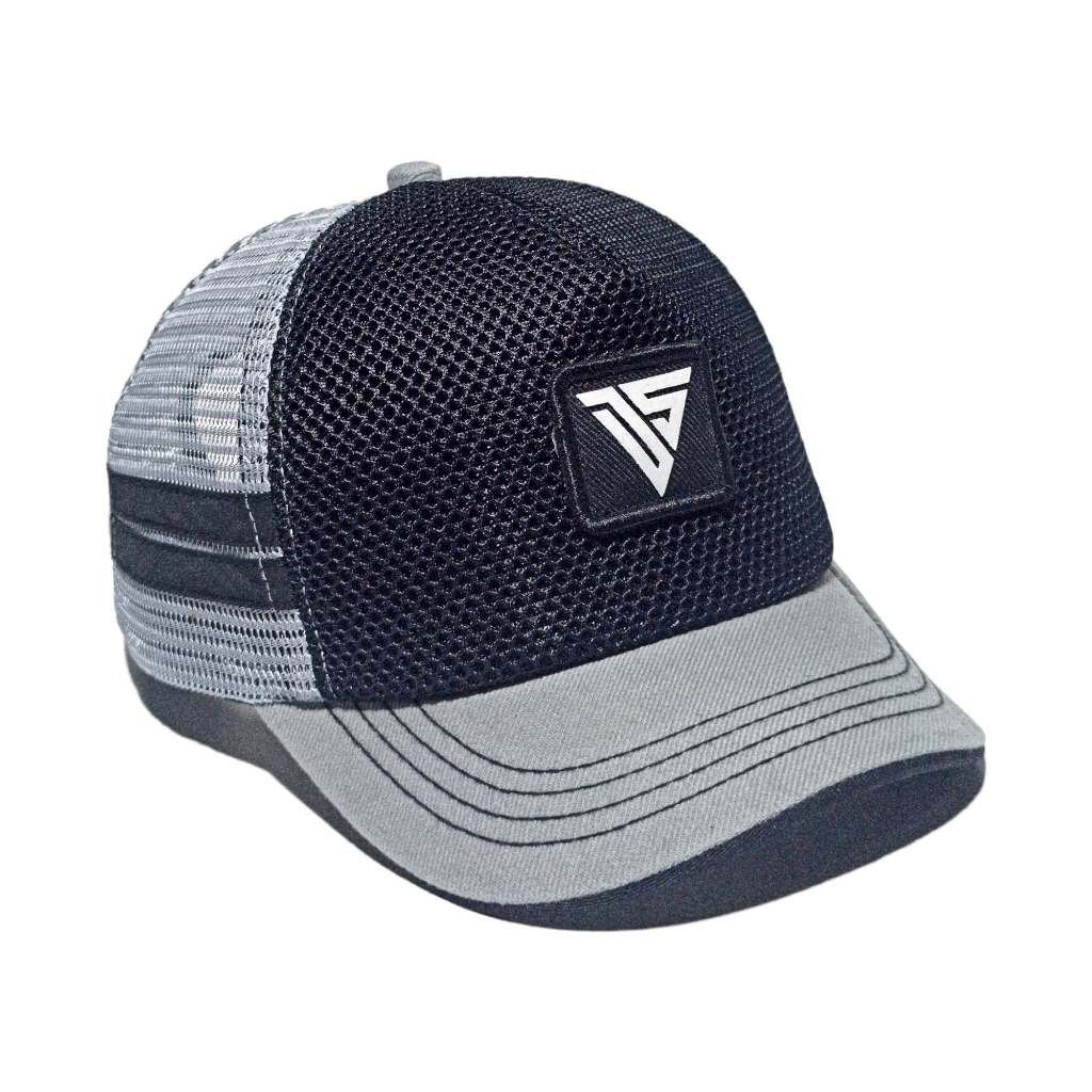 Jual Topi Trucker lidah Pendek Topi Pria Trucker Caps Jaring Black Gray ...
