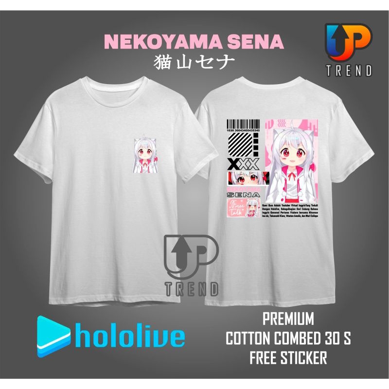 Jual KAOS VTUBER NEKOYAMA SENA / KAOS PREMIUM UPTREND ANIME VTUBER ...