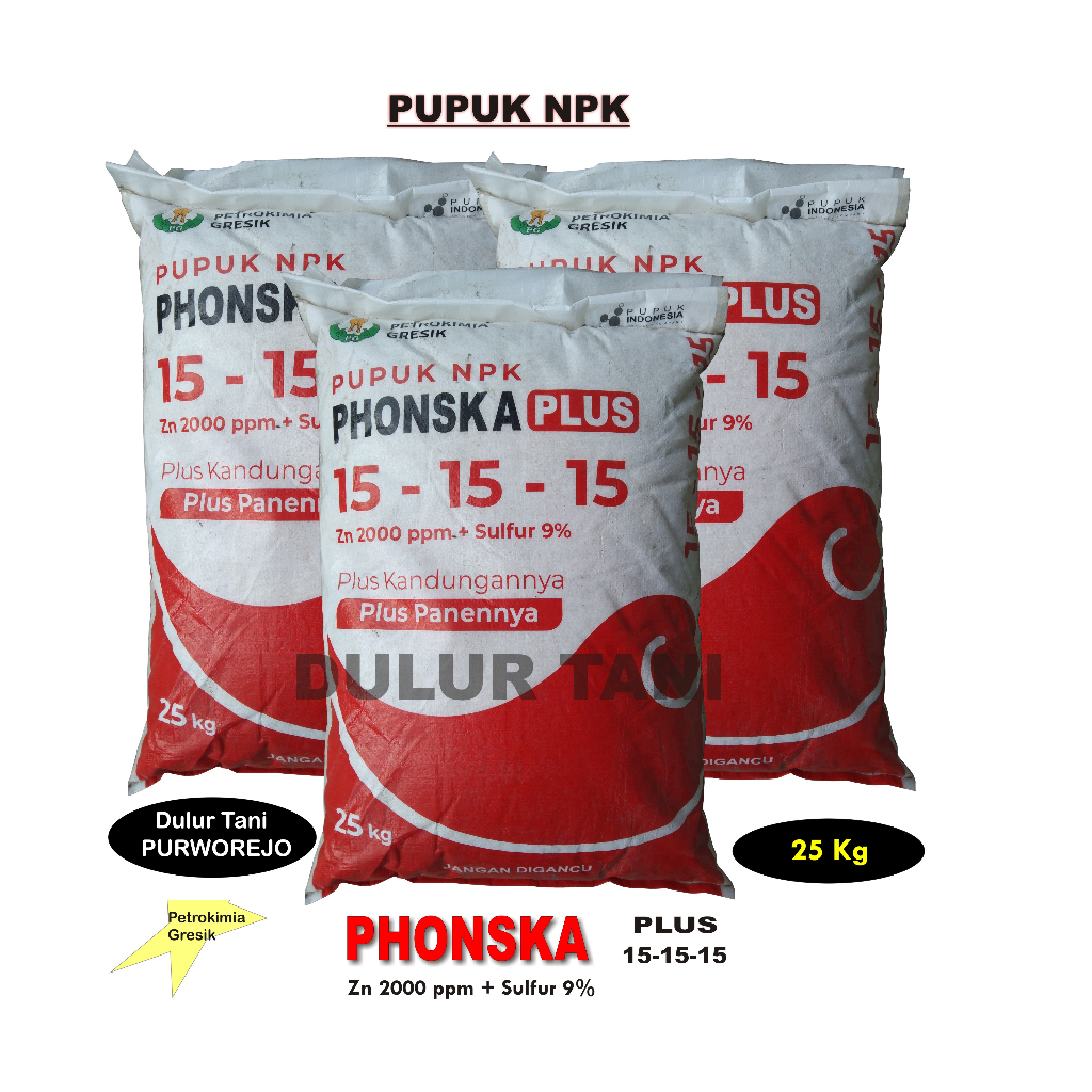Jual Pupuk NPK Phonska Plus 25 kg Produk Petrokimia Gresik | Shopee ...