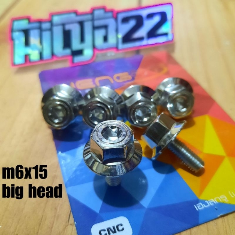 Jual baut 10 BIG HEAD model HEXAGON 2 KUNCI 6x15 6x20 original Heng Thailand probolt | Shopee ...