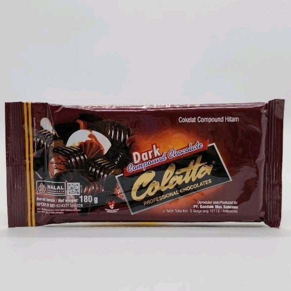 Jual COLATTA DARK COMPOUND CHOCOLATE / COKLAT DCC 180 GR | Shopee Indonesia
