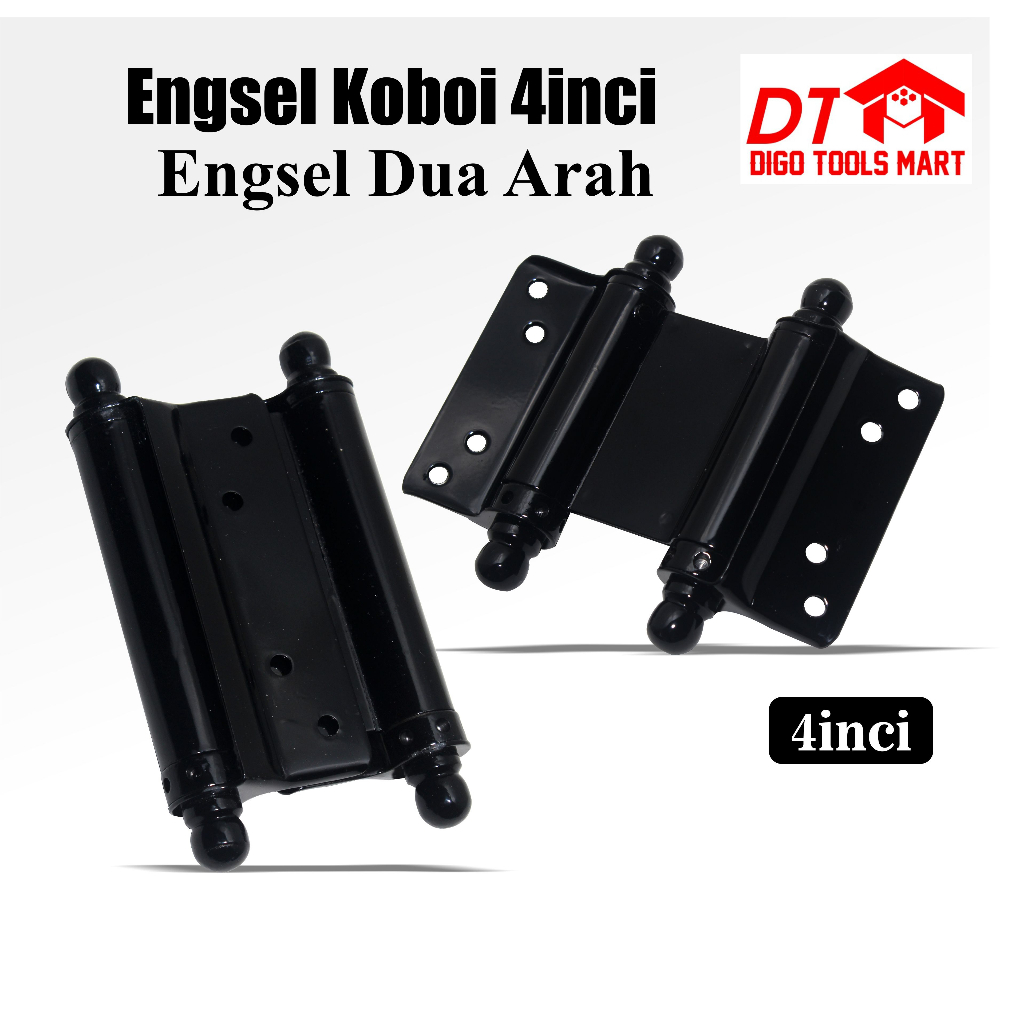 Jual Engsel Koboi 4 Inci Engsel Pintu Koboy Dua Arah Hitam | Shopee ...