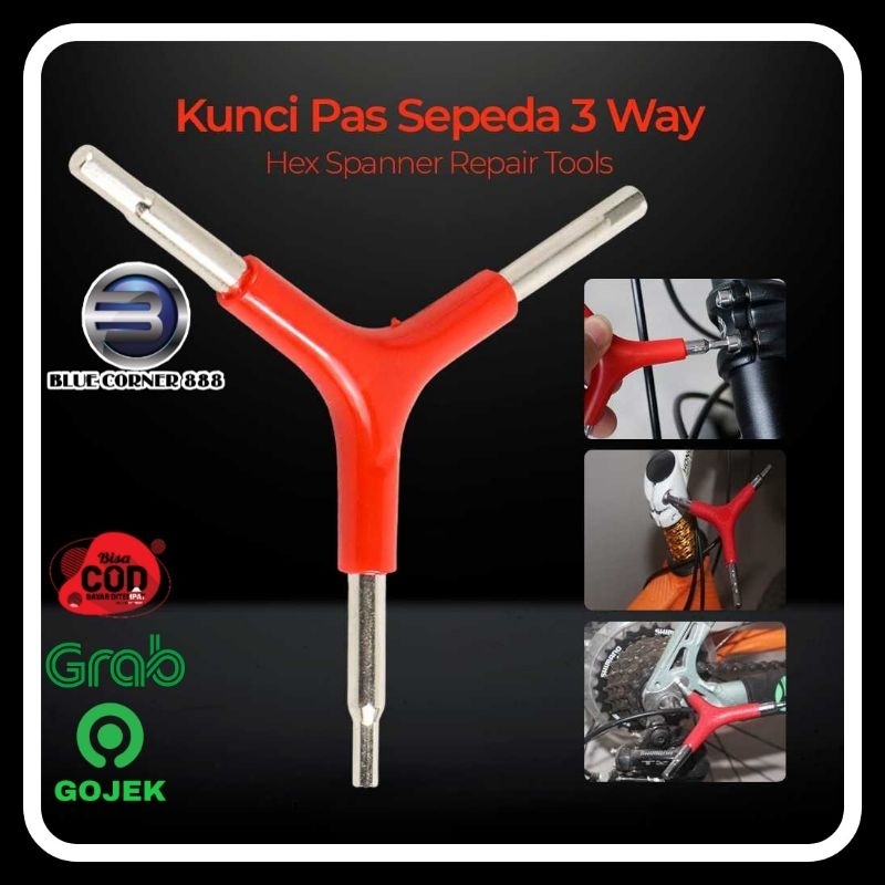 Jual Kunci Y 3 way hexagon sepeda | Shopee Indonesia
