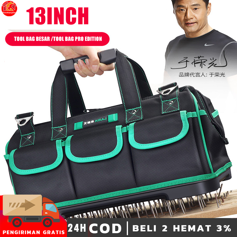 Jual Tool Bag Besar /tool bag pro edition/ Tas Perkakas 13 inch Tas ...