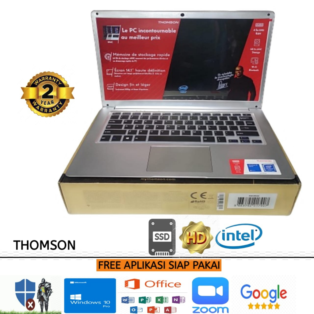 Jual Laptop thomson Dual core N3350 Ram 4gb Storage 64gb EMMC - windows ...