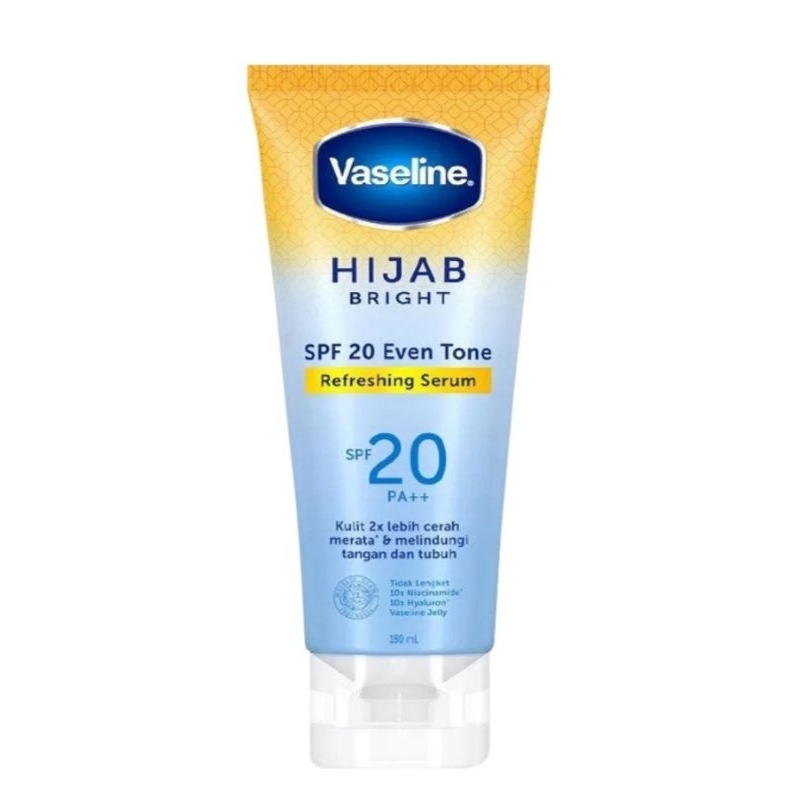 Jual Vaseline Hijab Bright SPF 20 PA++ Even Tone Refreshing Serum 180ml ...