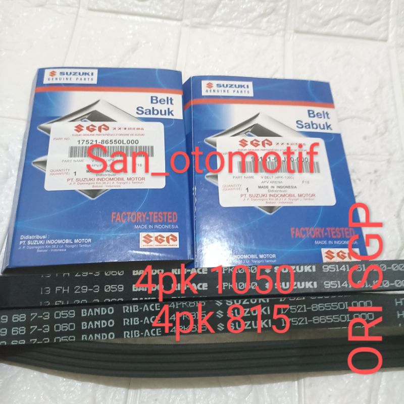 Jual fan belt fanbelt V-Belt set Futura injeksi APV Mega carry 1 set ...