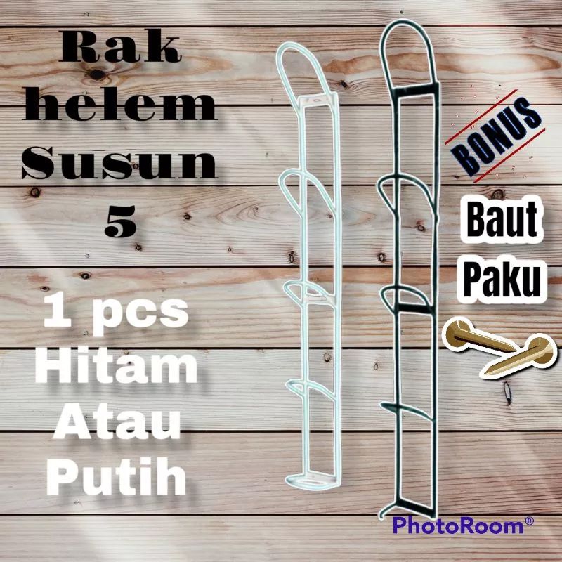 Jual Rak Helm 5 Susun Tinggi 1 Meter/Rak Gantungan Helm/Hanger Helm 5 ...