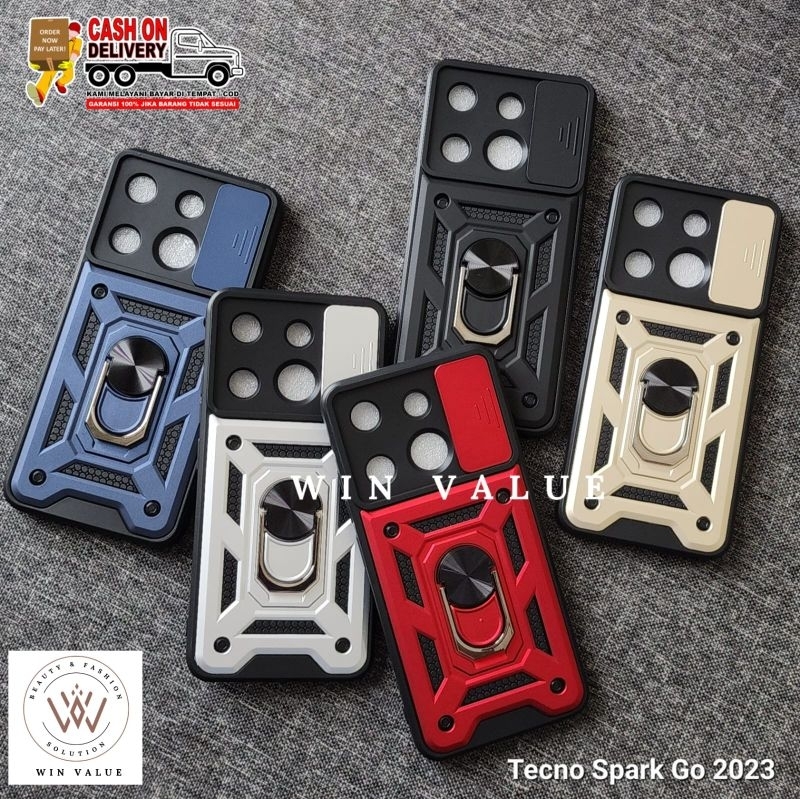 Jual Tecno Spark Go 2023 Case Softcase Slide Armor Kamera Protect Case Tecno Spark Go 2023