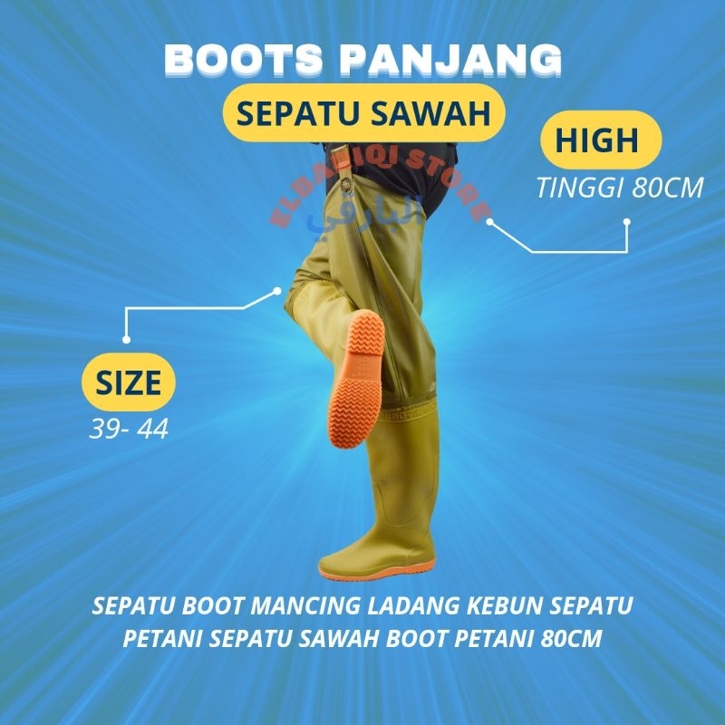 Jual Sepatu Boot Sawah Anti Keong Sepaha Tinggi 80 CM Kuning | Shopee ...
