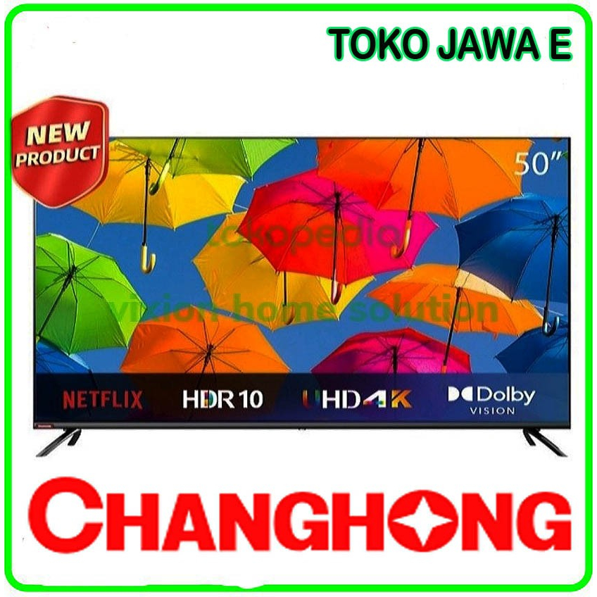 Jual GOOGLE TV 4K UHD CHANGHONG U50H7 PRO SMART TV CHANGHONG 4K Layar 50 inch | Shopee Indonesia