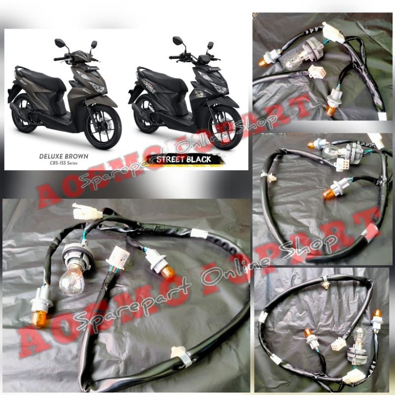Jual cob cop piting soket lampu stop beat new LED deluxe beat street ...