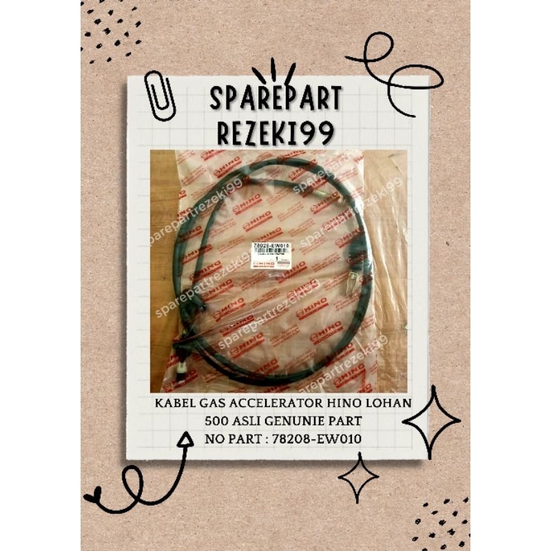 Jual Kabel Gas Accelerator HINO 500/ FM260JW ASLI GENUINE PART (78208 ...