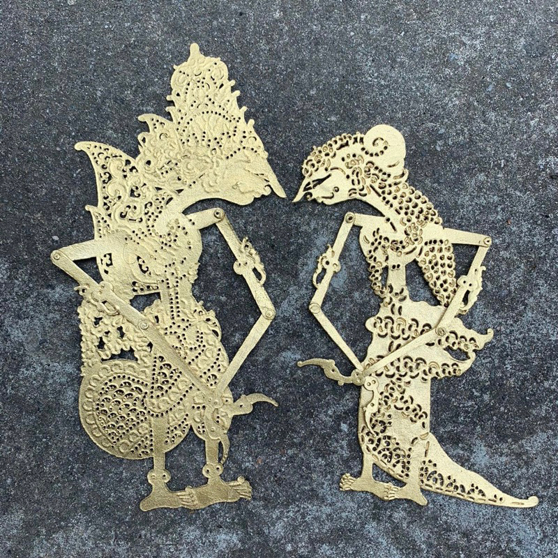Jual Wayang Kulit Asli Rama Shinta Emas Gold Untuk Mahar 20 cm | Shopee ...