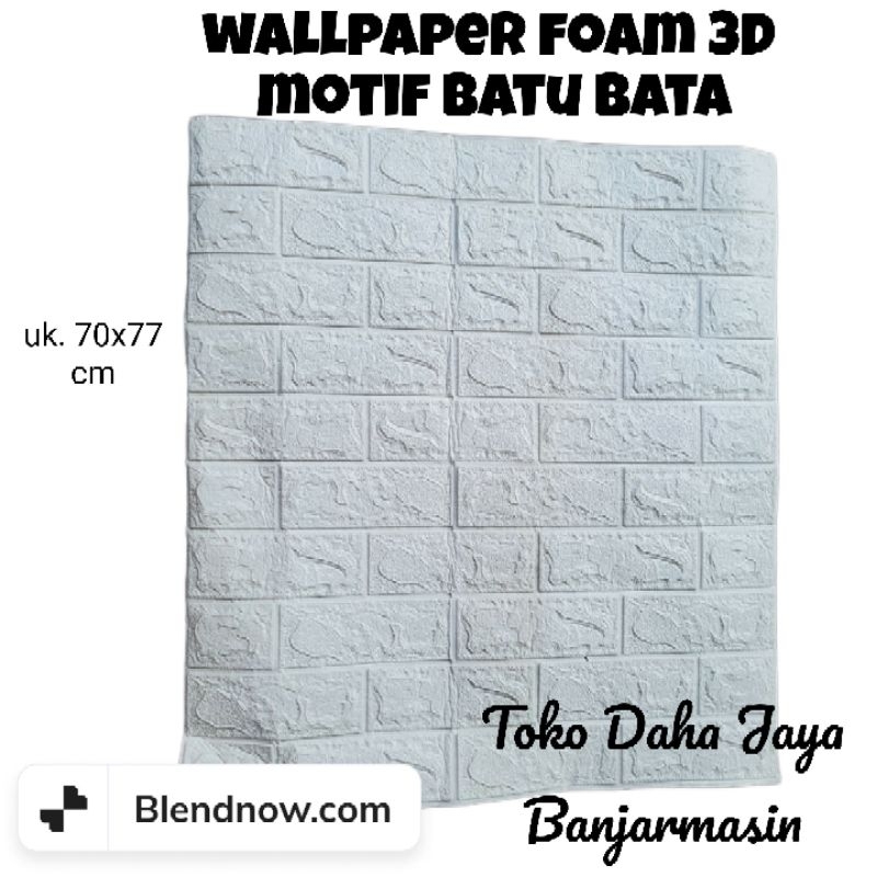 Jual Wallpaper foam 3D motif batu bata putih | Shopee Indonesia