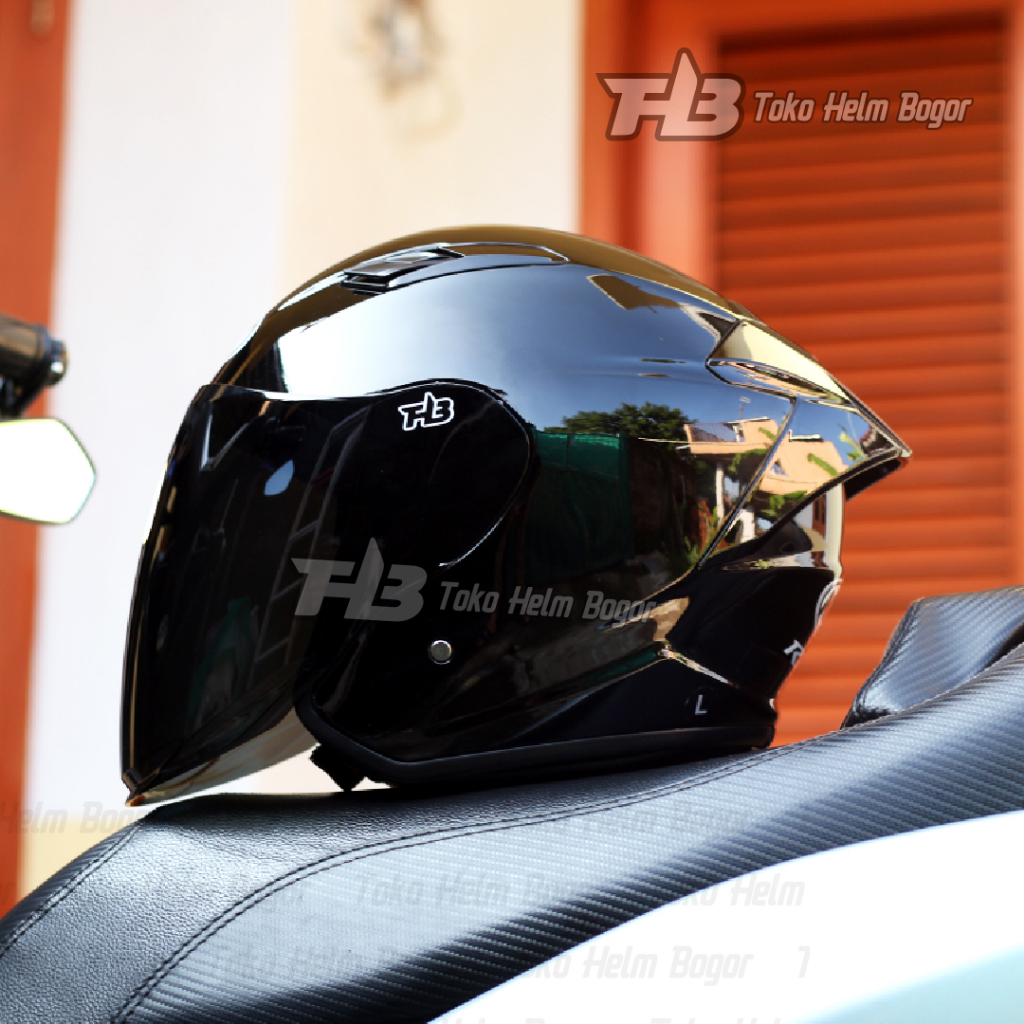 Jual NHK HELM R1 ELITE SOLID | BLACK GLOSSY | EXTRA VISOR DARKSMOKE ...