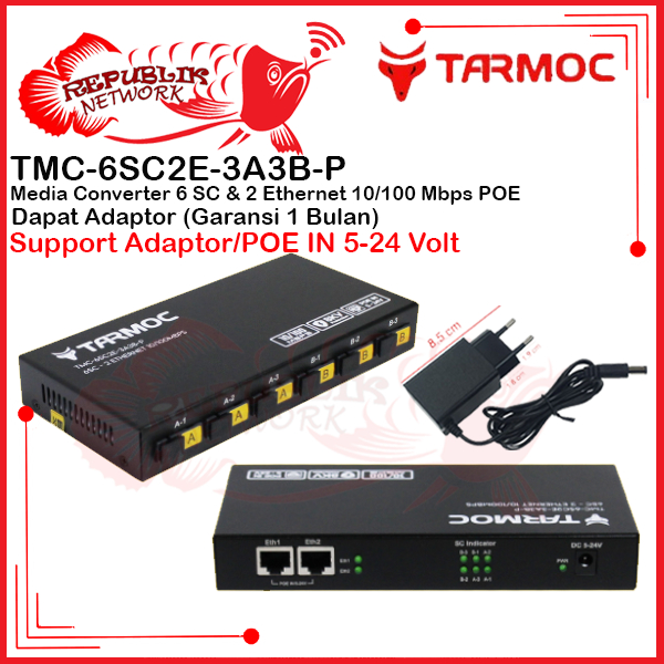 Jual Tarmoc Media Converter 6 FO 2 LAN PoE | 6 SC 2 Rj45 PoE | 6FO 2LAN / 6 FO 2 LAN suport poe ...