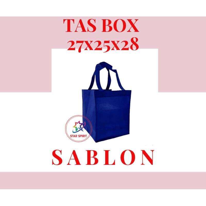 Jual 27 X 25 X 28 TAS BOX NASI / TAS KOTAK NASI SPUNBOND + SABLON / TAS SPUNBOND KOTAK NASI ...