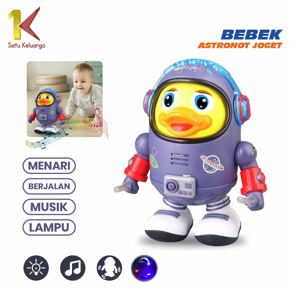 Jual Satu Keluarga Mainan Anak Bebek Astronot Joget M311 Space Duck ...