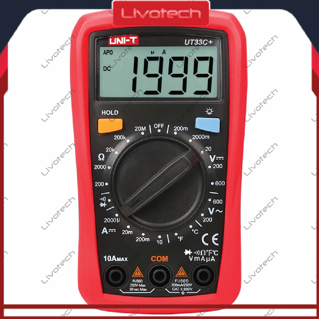 Jual UNI-T MULTITESTER UT33C+ Multimeter Digital Amper Avometer ORI ...