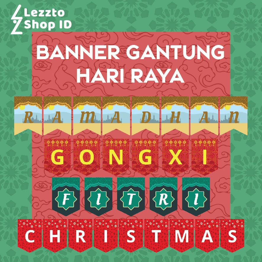 Jual Banner Gantung Backdrop Hari Raya | Shopee Indonesia