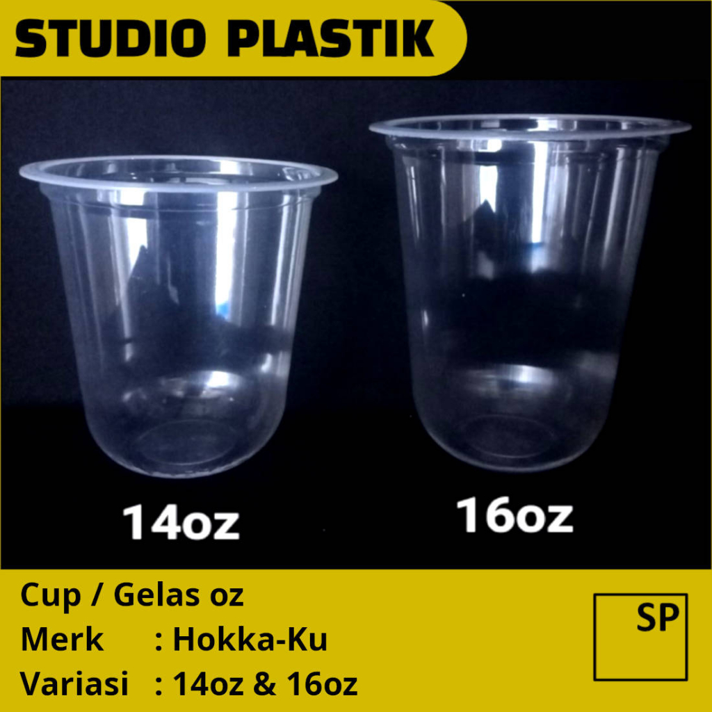 Jual Hokka-Ku Cup Oval / Gelas Plastik Oval 14oz, 16oz | Shopee Indonesia