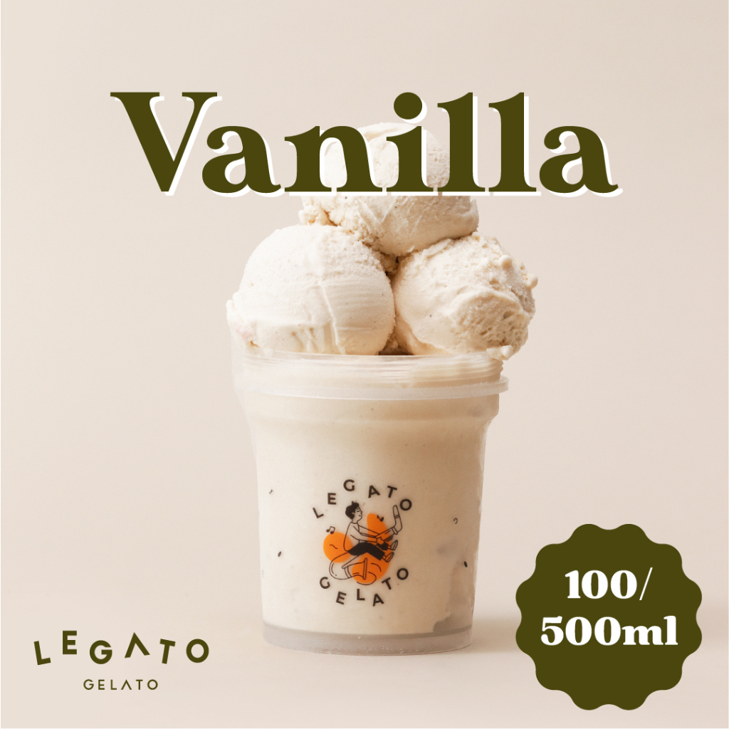 Jual LEGATO GELATO - Vanilla Pint 500 mL Cup 100 mL Ice Cream Gelato ...