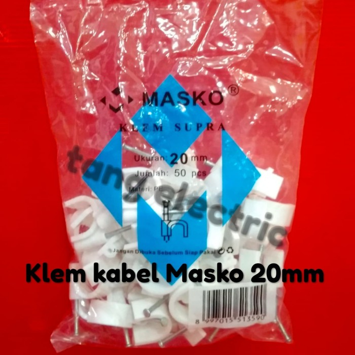 Jual KLEM KABEL MASKO/KLEM PAKU/MASKO SUPRA 20MM PAKU BETON ASLI ...