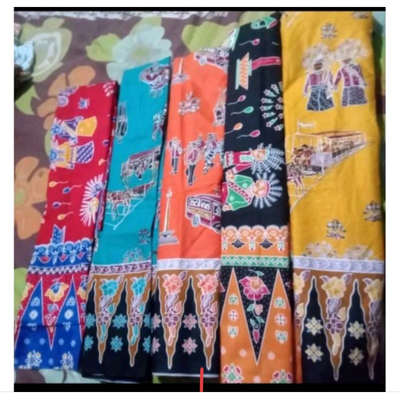 Jual cukin selendang batik dan ondel-ondel khas Betawi asesoris pakaian ...