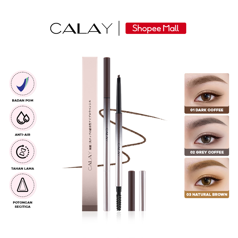 Jual CALAY superfine triangle waterproof eyebrow pencil tahan air dan ...