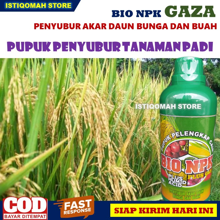 Jual PUPUK PADI BIO NPK GAZA 500ML Pupuk Pelengkap Cair Penyubur Akar Daun Bunga dan Buah untuk ...