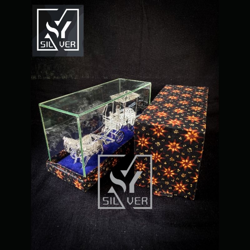 Jual Miniatur Andong Lapis Perak - Kerajinan Perak Kotagede | Shopee Indonesia