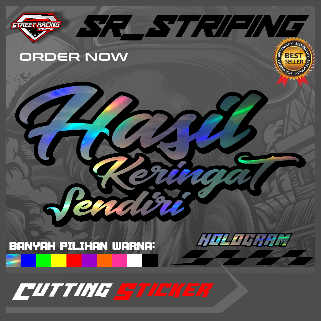 Jual Stiker Sticker CUTTING Hasil KERINGAT SENDIRI Murah SR01 | Shopee ...