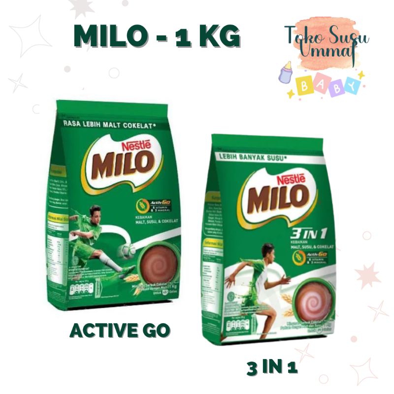 Jual Milo Active Go 300 gram Milo Active Go 1 KG Milo 3 in 1 1 Kg ...