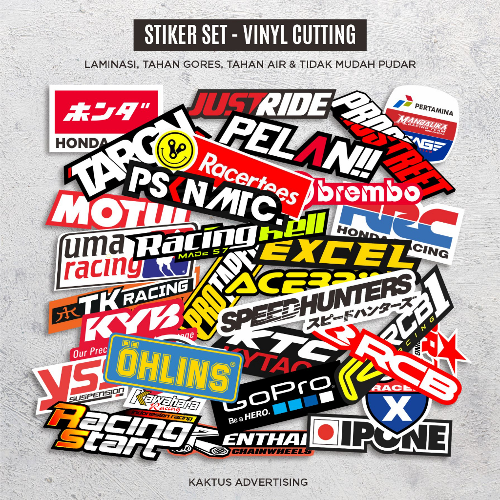 Jual Stiker Set Motor Racing Vinyl Sudah Cutting | Shopee Indonesia