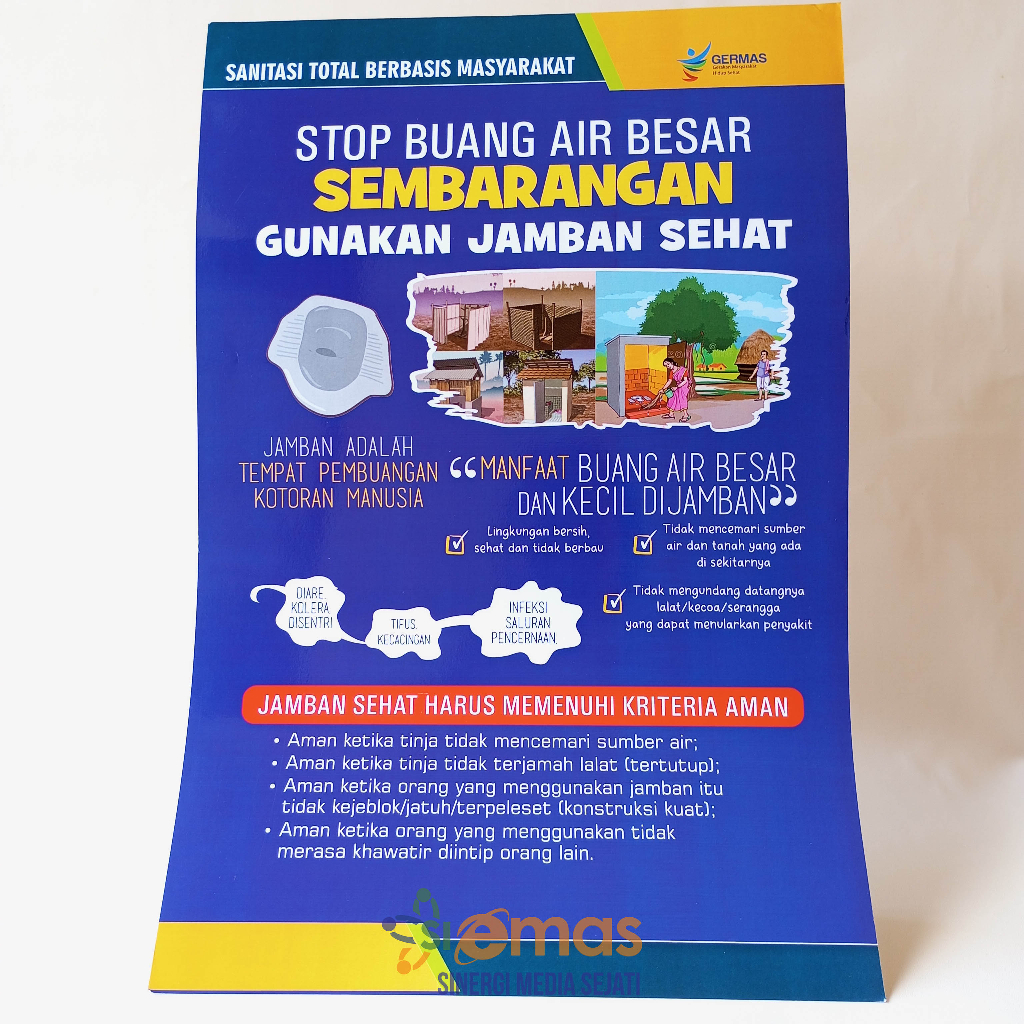 Jual Poster STBM | Poster Gunakan Jamban Sehat | STOP BAB Sembarangan ...
