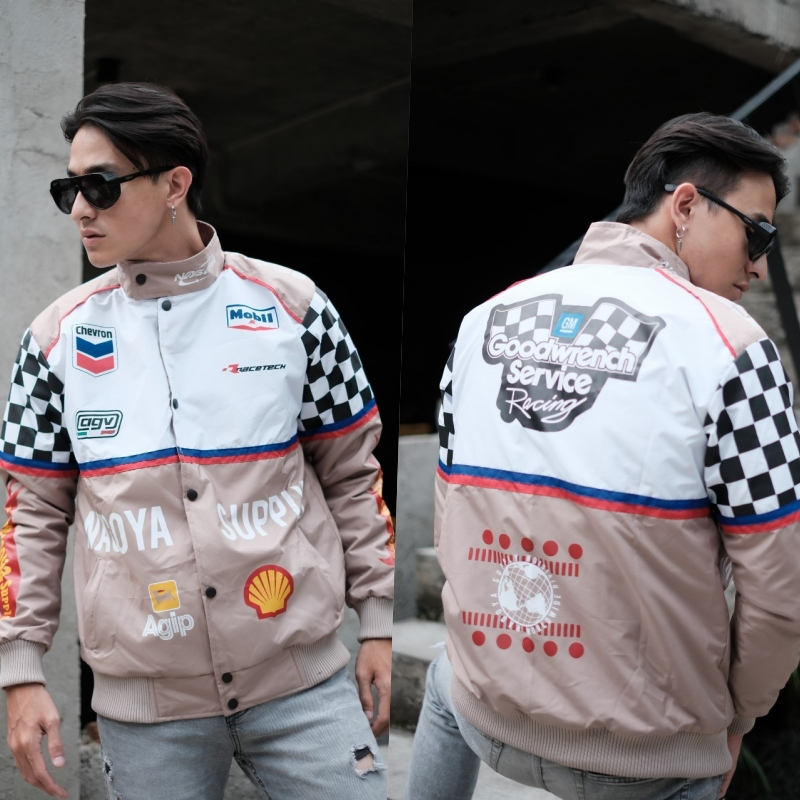 Jual Jaket Racing Nascar Bahan Parasut Anti Air yang Dilapis Dakron ...