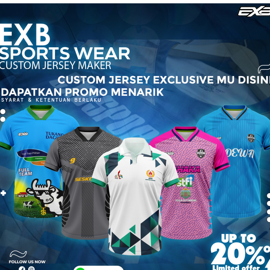 Jual CUSTOM JERSEY PRINTING/ SATUAN / DESAIN BEBAS | Shopee Indonesia