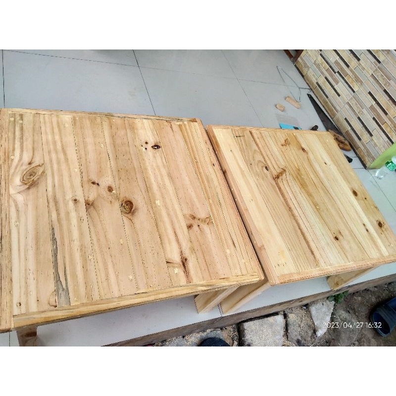 Jual MEJA KULKAS 2 PINTU ANTI BANJIR DARI KAYU JATI BELANDA | Shopee ...