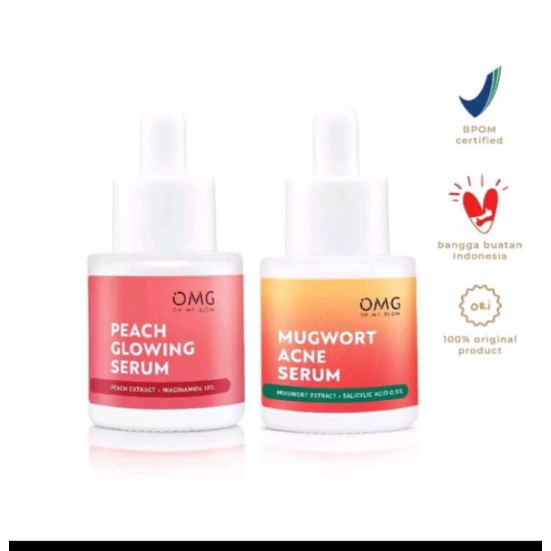 Jual OMG OH MY GLOW peach glowing serum 20 ml | Shopee Indonesia