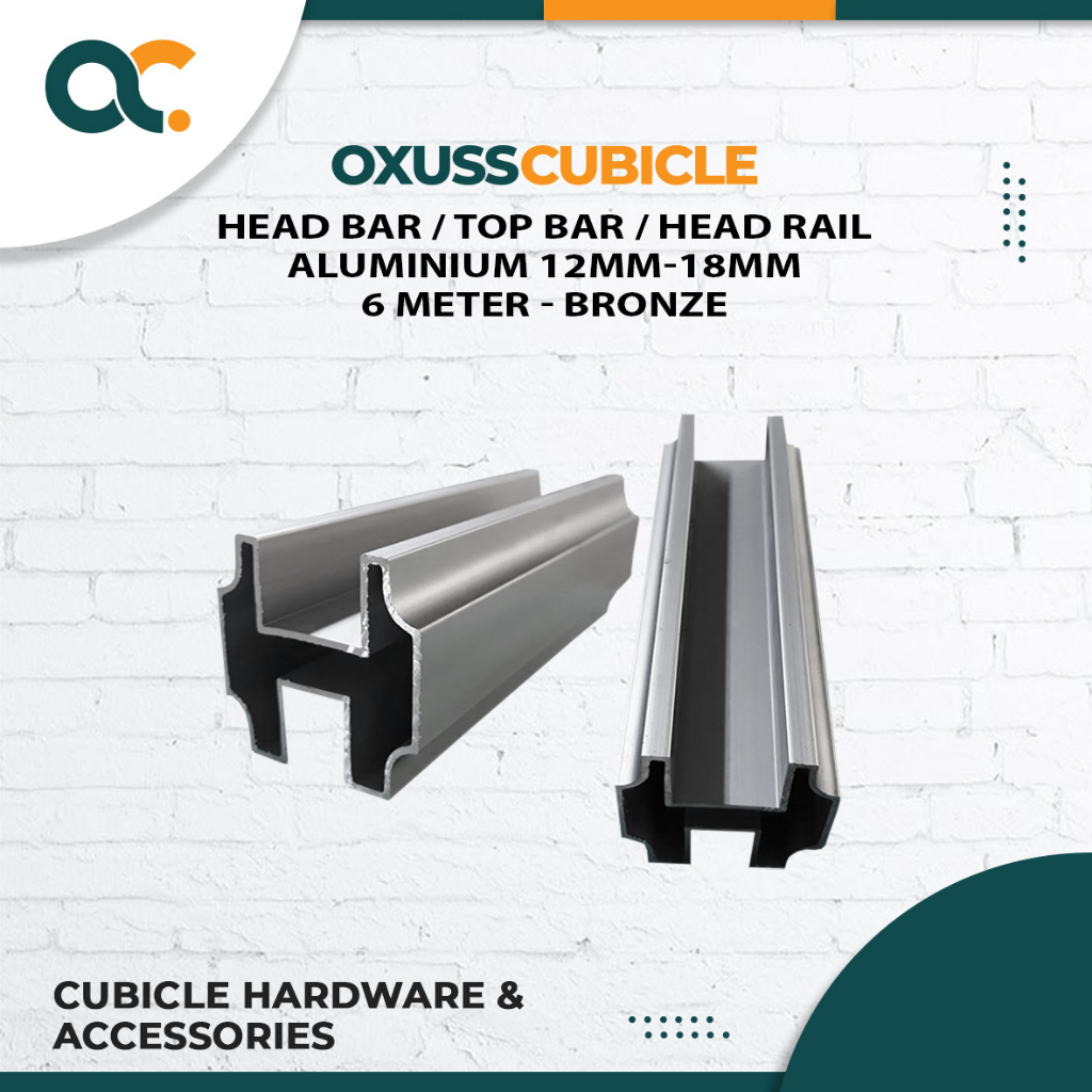 Jual Head Bar (12mm-18 mm)Top Rail Partisi Cubicle Toilet Kamar Mandi ...