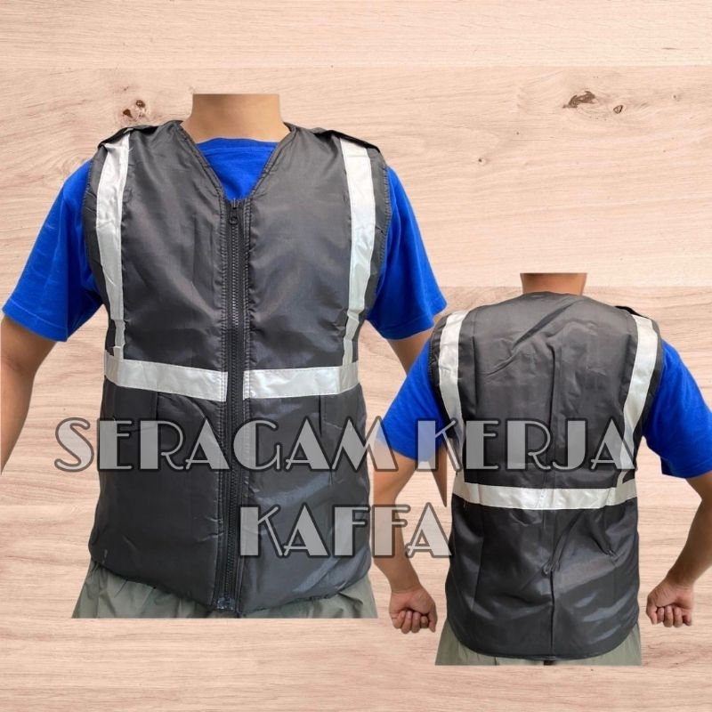 Jual Bisa COD! Rompi Hitam Parasut Skotlet Rompi Lapangan Rompi Parkir ...