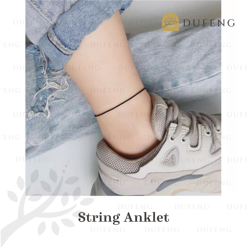 Jual Dufeng - Black String Anklet | Shopee Indonesia
