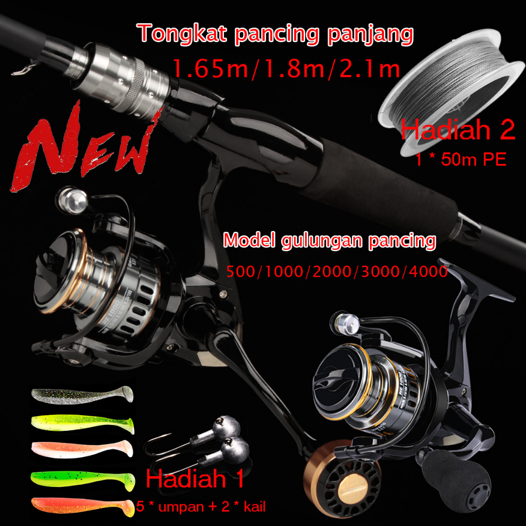 Jual HAIYI FISHING Joran Pancing Set pancing 1 set lengkap kuat / Umpan ...