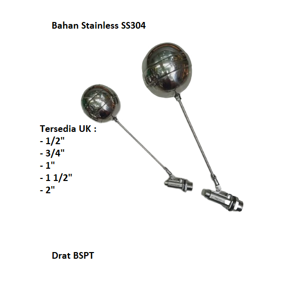 Jual Floating Valve Tangki / Pelampung Tangki 1 1/2" Stainless SS 304 ...