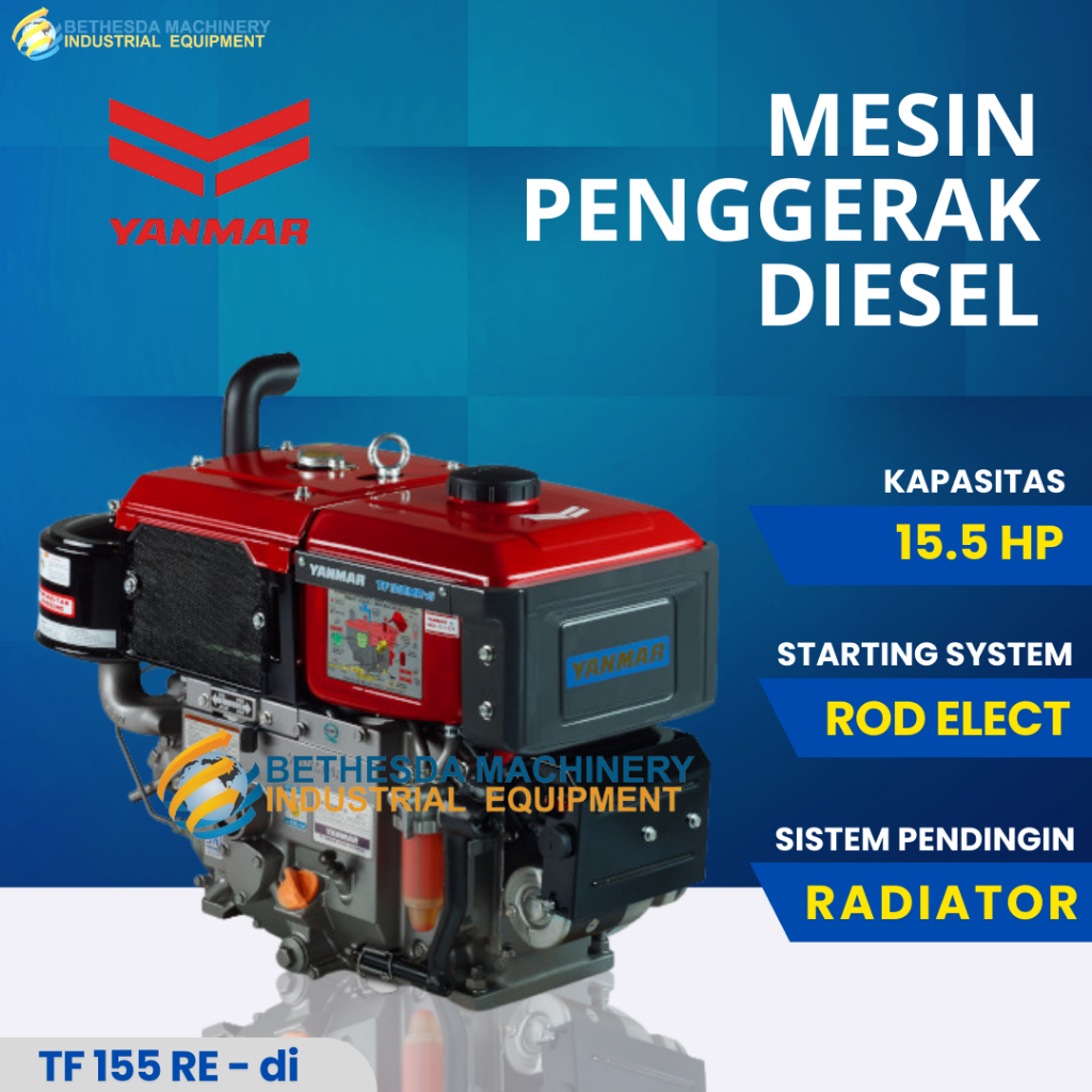 Jual Mesin / Diesel Penggerak TF 155 R-di YANMAR 15.5HP / 15.5 PK Radiator | Shopee Indonesia