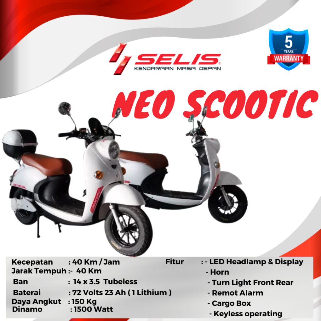 Jual Selis - Neo Scootic Sepeda Motor Listrik Motor Elektrik Molis ...