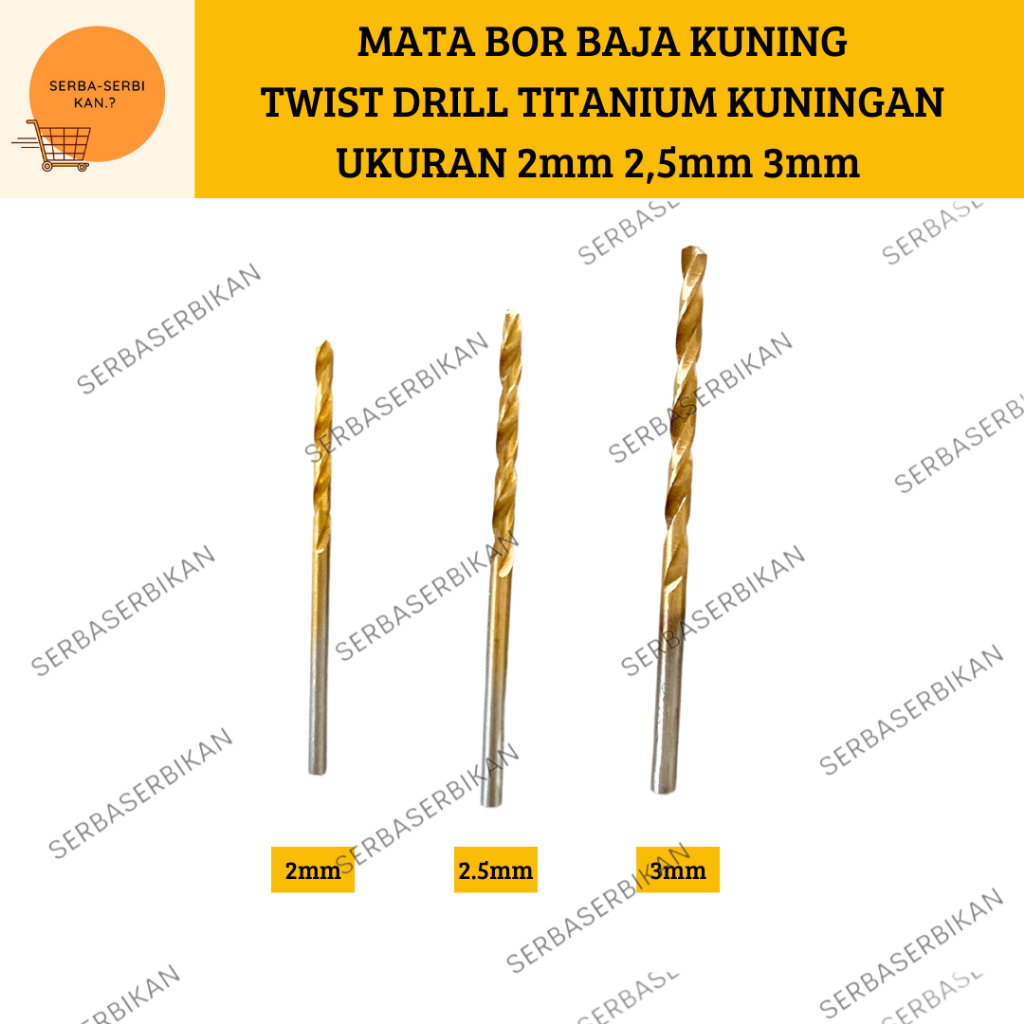 Jual MATA BOR KUNING BESI BAJA 2mm 2,5mm 3mm | Shopee Indonesia