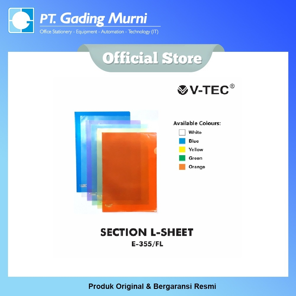 Jual V-TEC MAP/SECTION L-SHEET E-355 FOLIO WARNA CAMPUR | Shopee Indonesia